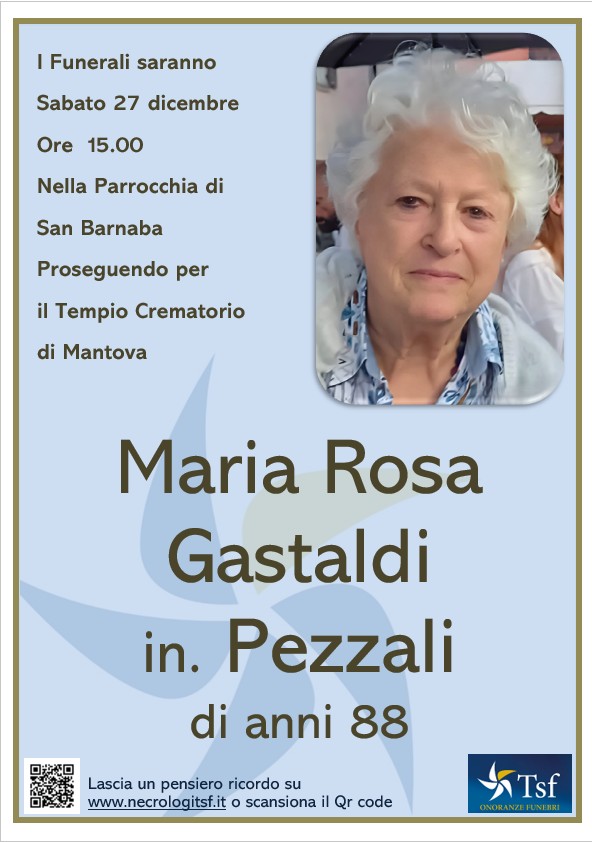 Necrologio di GASTALDI MARIA ROSA